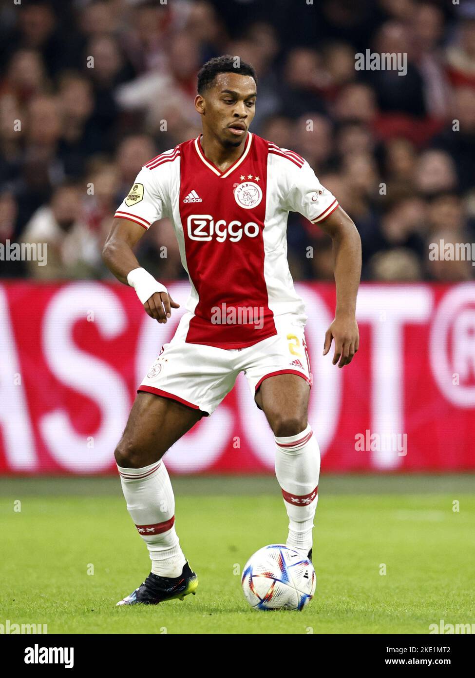 AMSTERDAM - Jurrien Timber of Ajax during the Dutch Eredivisie match ...