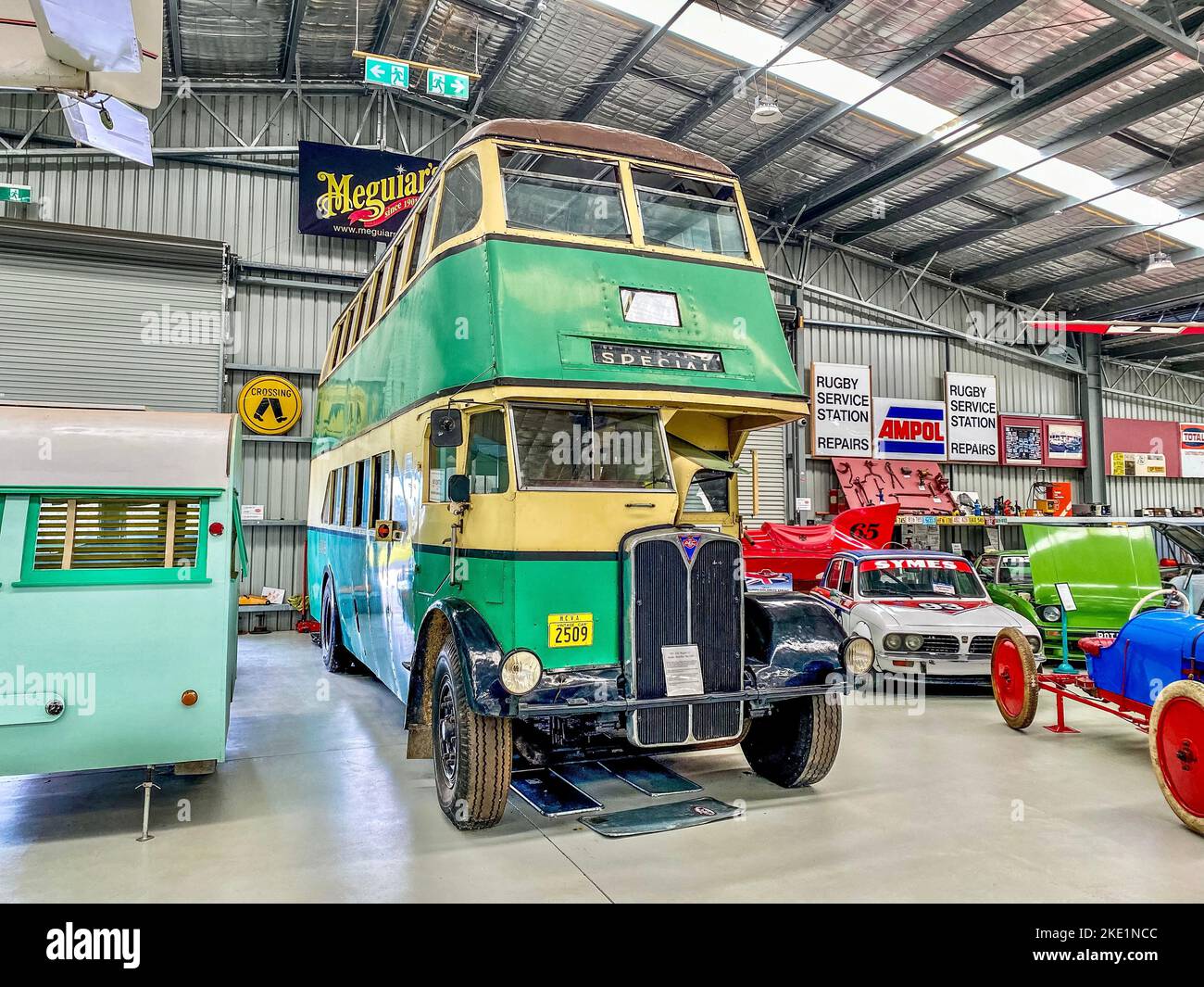 A closeup of a Double Decker Bus at the National Transport Museum ...