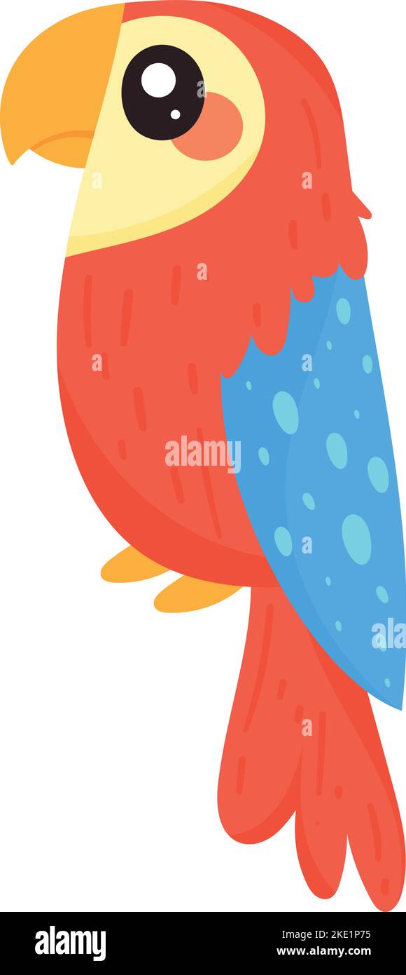 little red parrot bird animal icon Stock Vector Image & Art - Alamy
