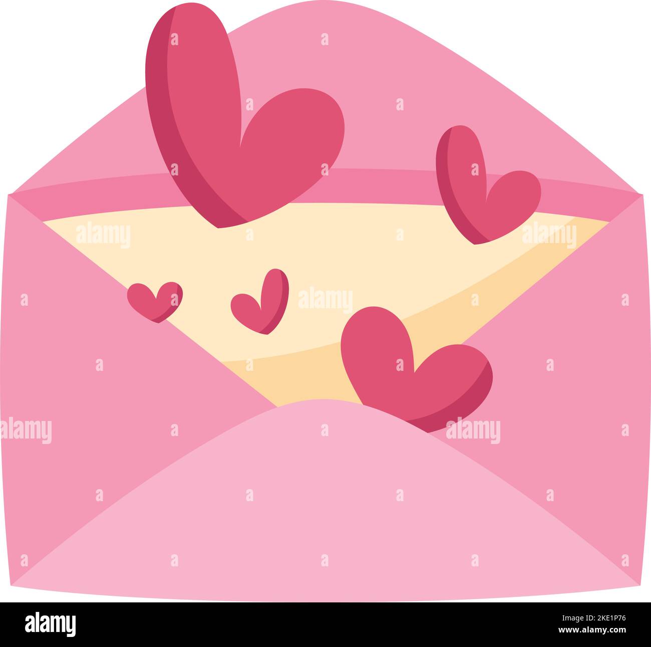 hearts love in envelope icon Stock Vector Image & Art - Alamy