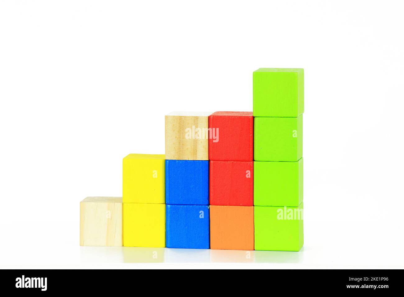 A closeup of colorful children's blocks stacked like a wall Stock Photo ...