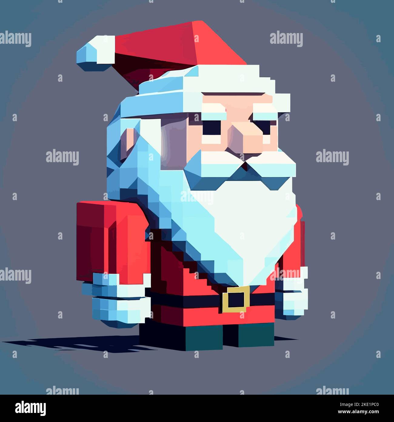 A pixel art of a cute Santa Claus Stock Vector Image & Art - Alamy
