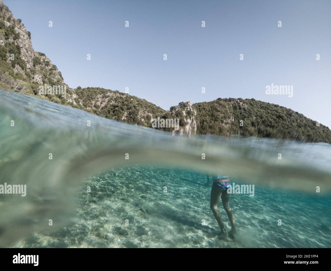 Diving water legs hi-res stock photography and images - Alamy