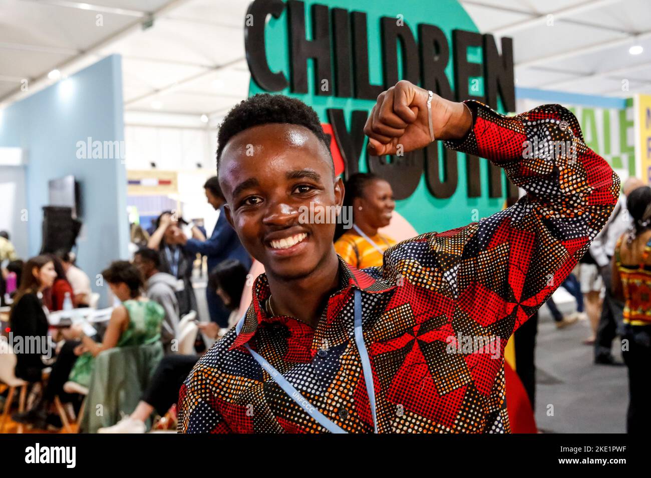 A boy from Kenya poses to be photographed in the Children and Youth ...