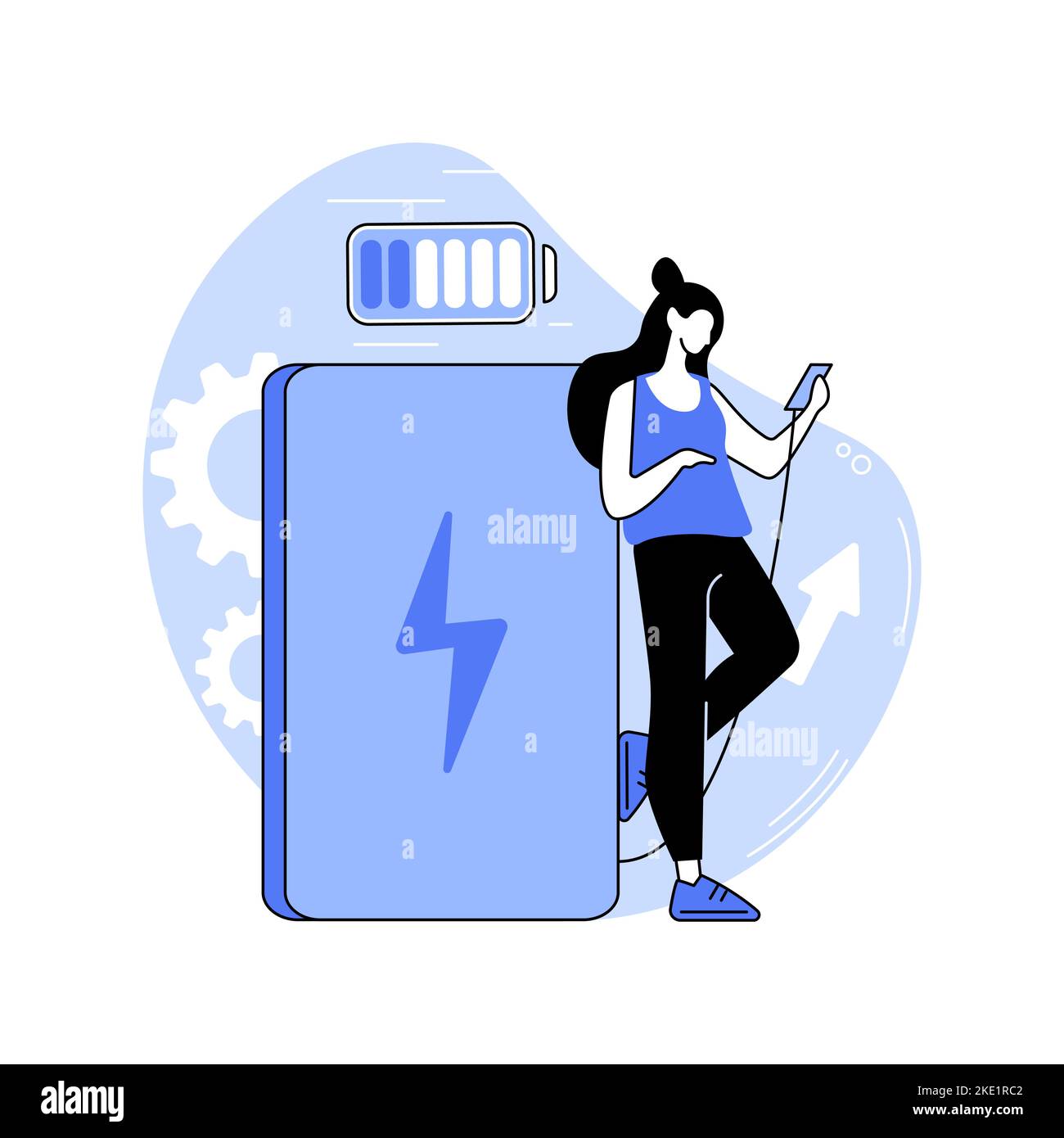 Portable charger isolated cartoon vector illustrations Stock Vector ...