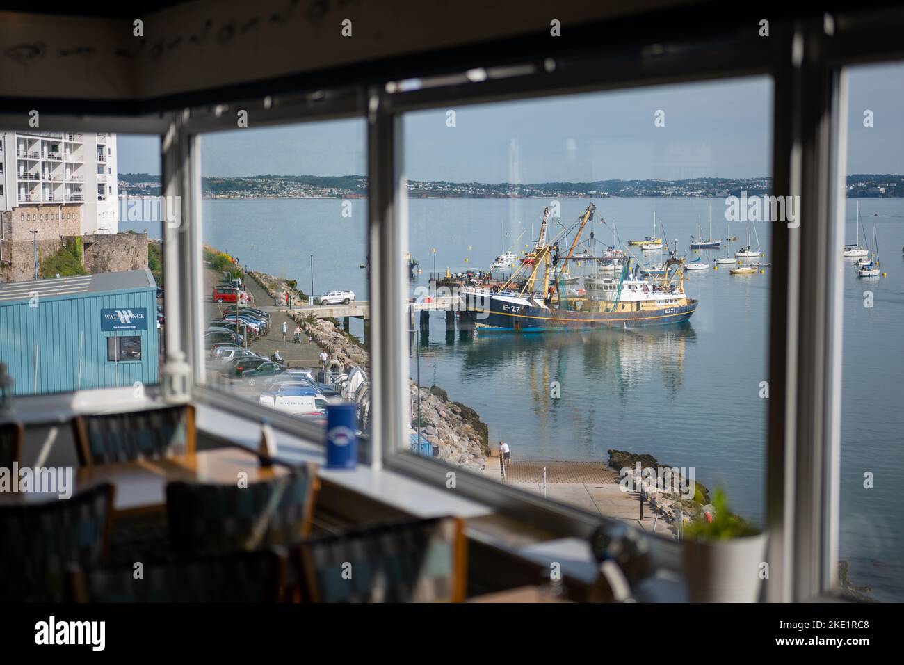 Fishing boats in the harbour at Brixham Fish Market, Brixham, South ...