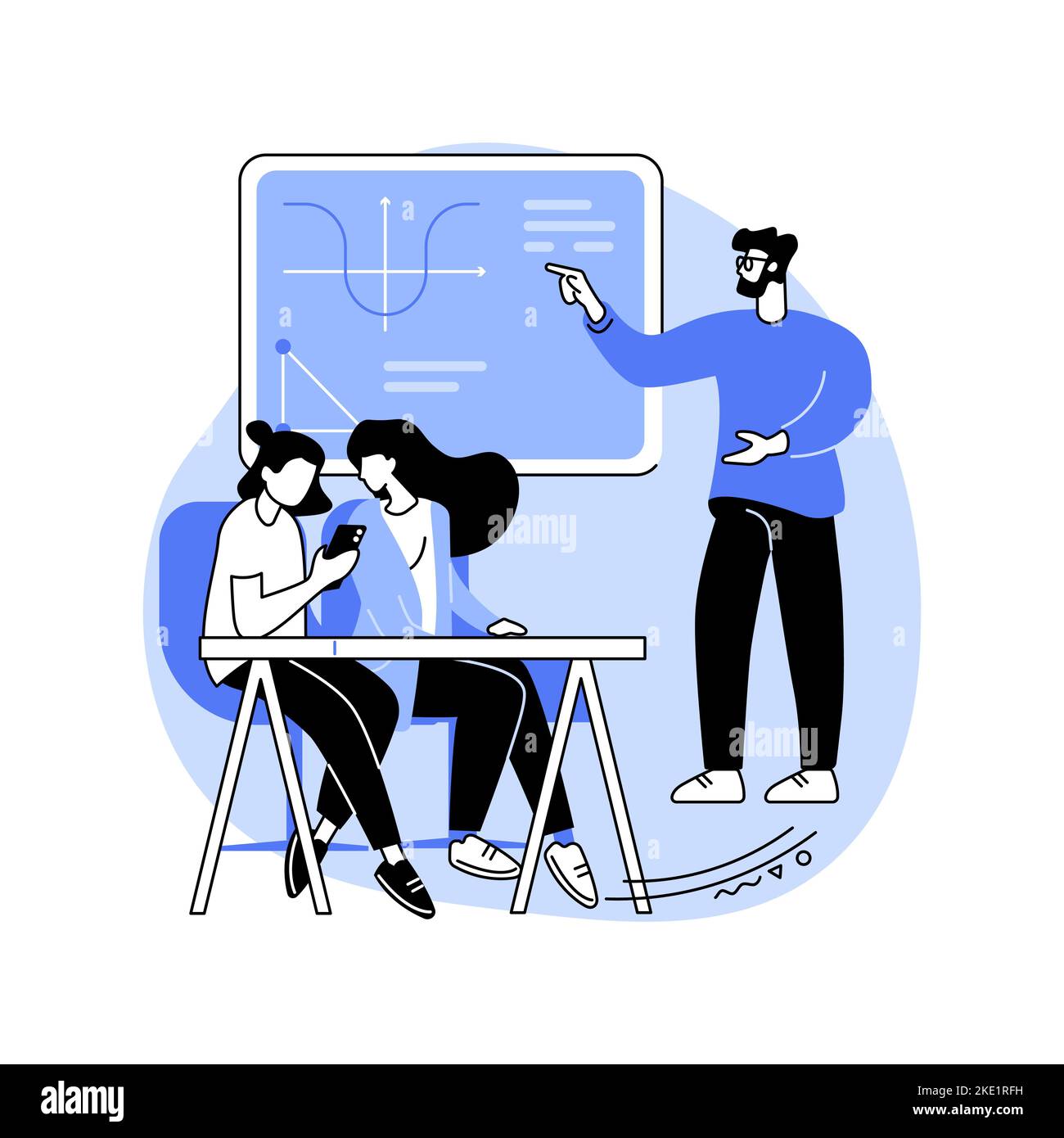Careless students isolated cartoon vector illustrations Stock Vector ...