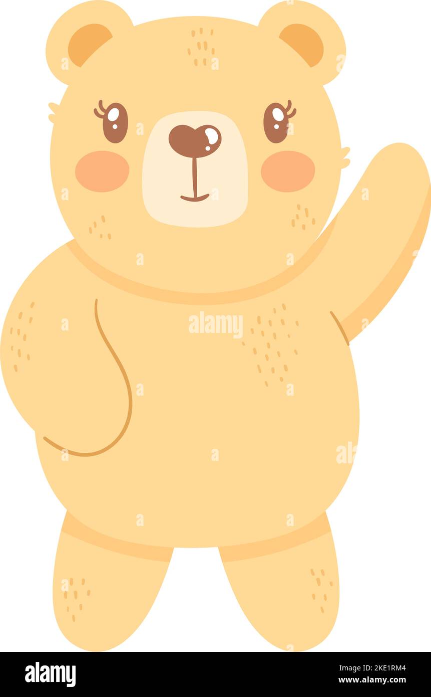 cute yellow bear teddy icon Stock Vector Image & Art - Alamy