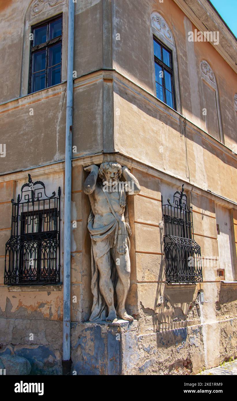 Statue of Atlas. Also called Corgon. The sculpture is a famous landmark ...