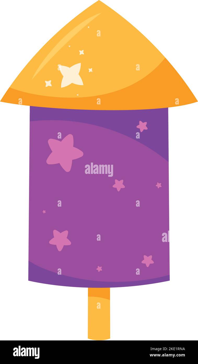 purple rocket firework celebration icon Stock Vector Image & Art - Alamy