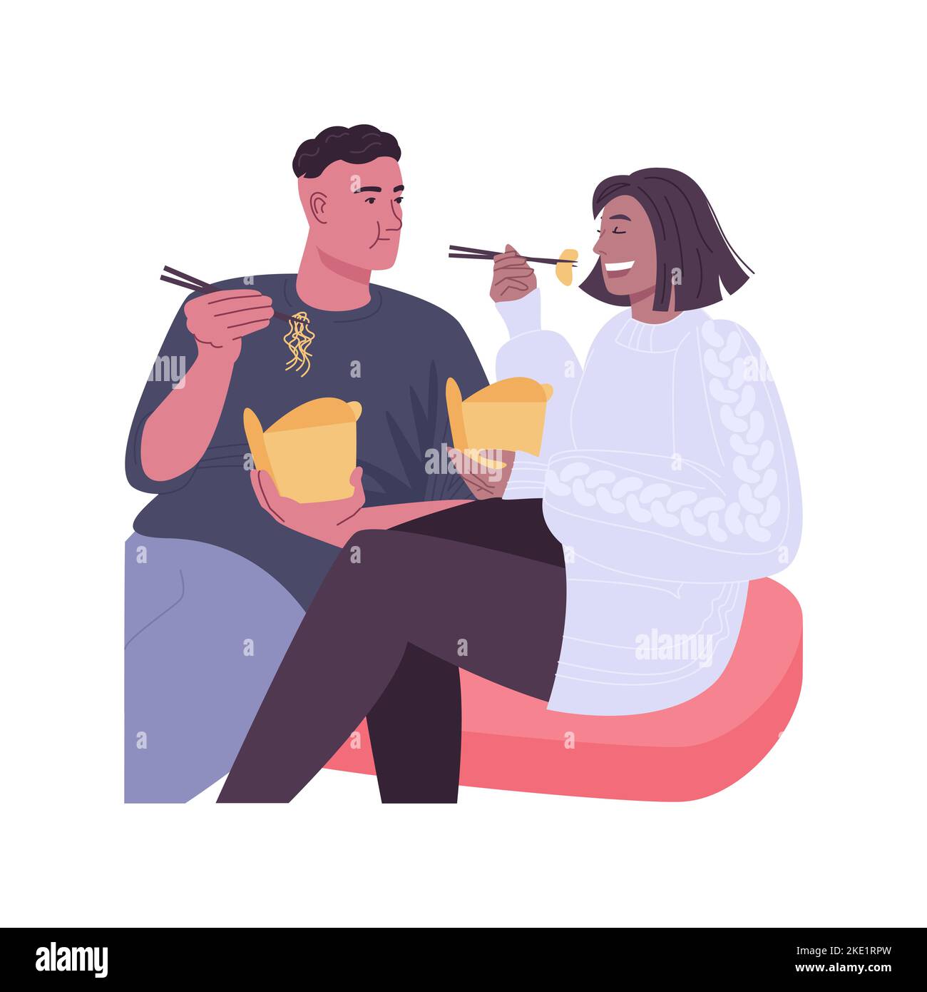 Chinese wok isolated cartoon vector illustrations Stock Vector Image & Art - Alamy