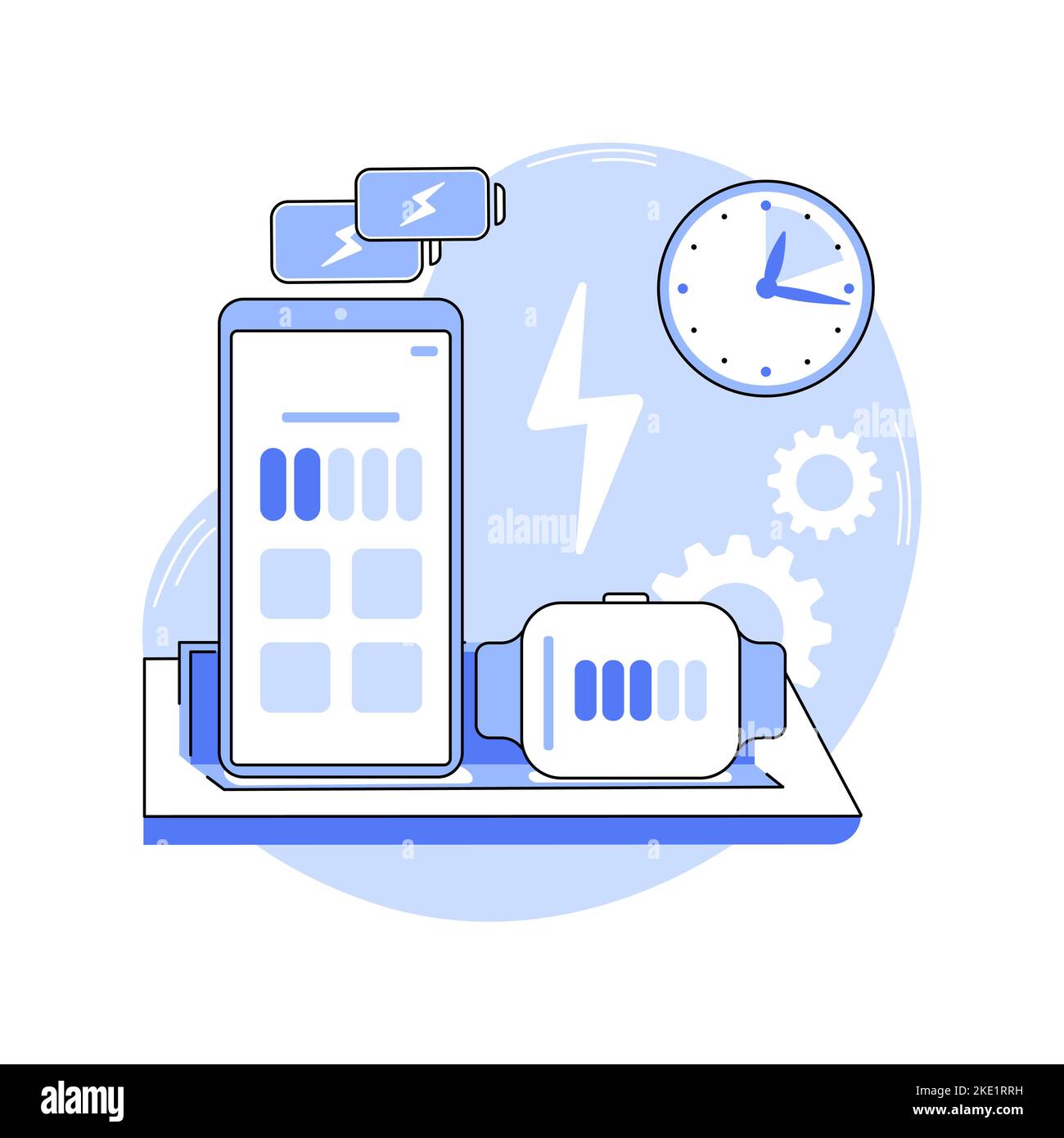Charging station isolated cartoon vector illustrations Stock Vector ...
