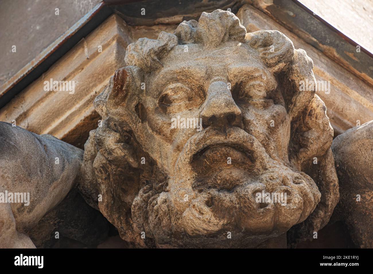 Statue of Atlas. Also called Corgon. The sculpture is a famous landmark ...