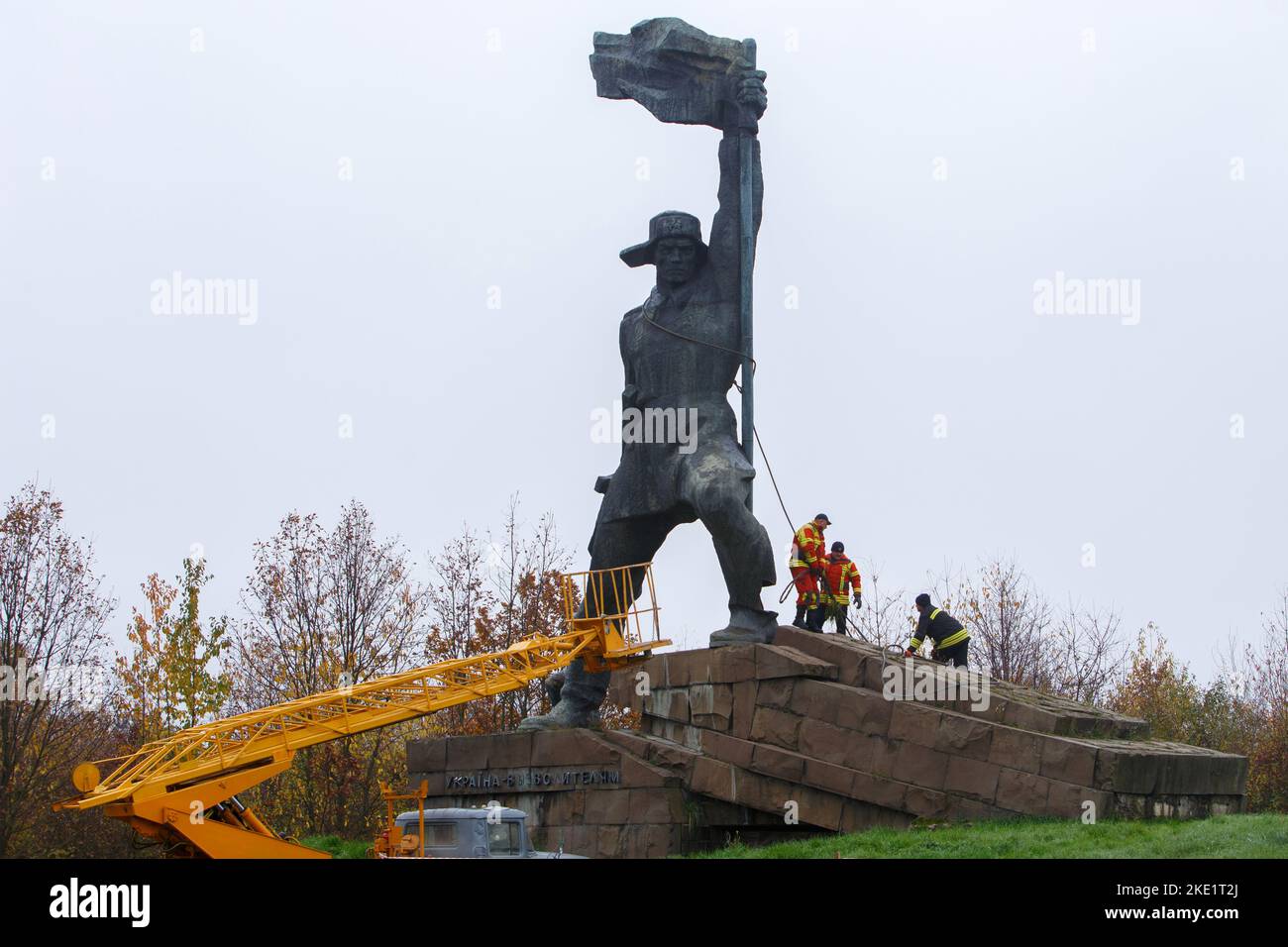 UZHHOROD, UKRAINE - NOVEMBER 09, 2022 - 1-meter high "Monument to ...