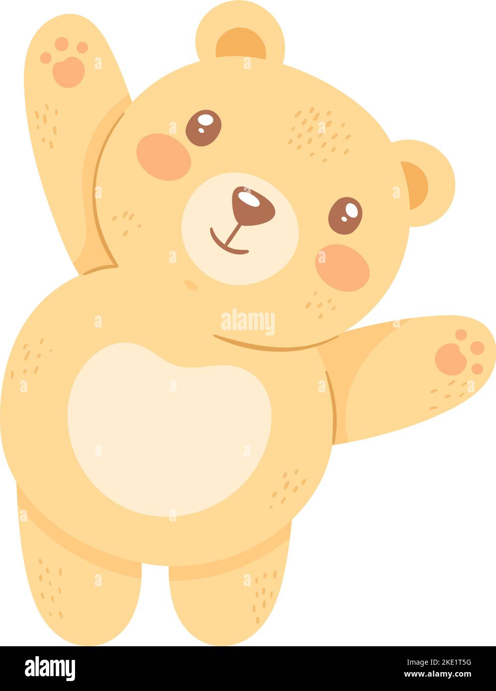 happy yellow bear teddy icon Stock Vector Image & Art - Alamy