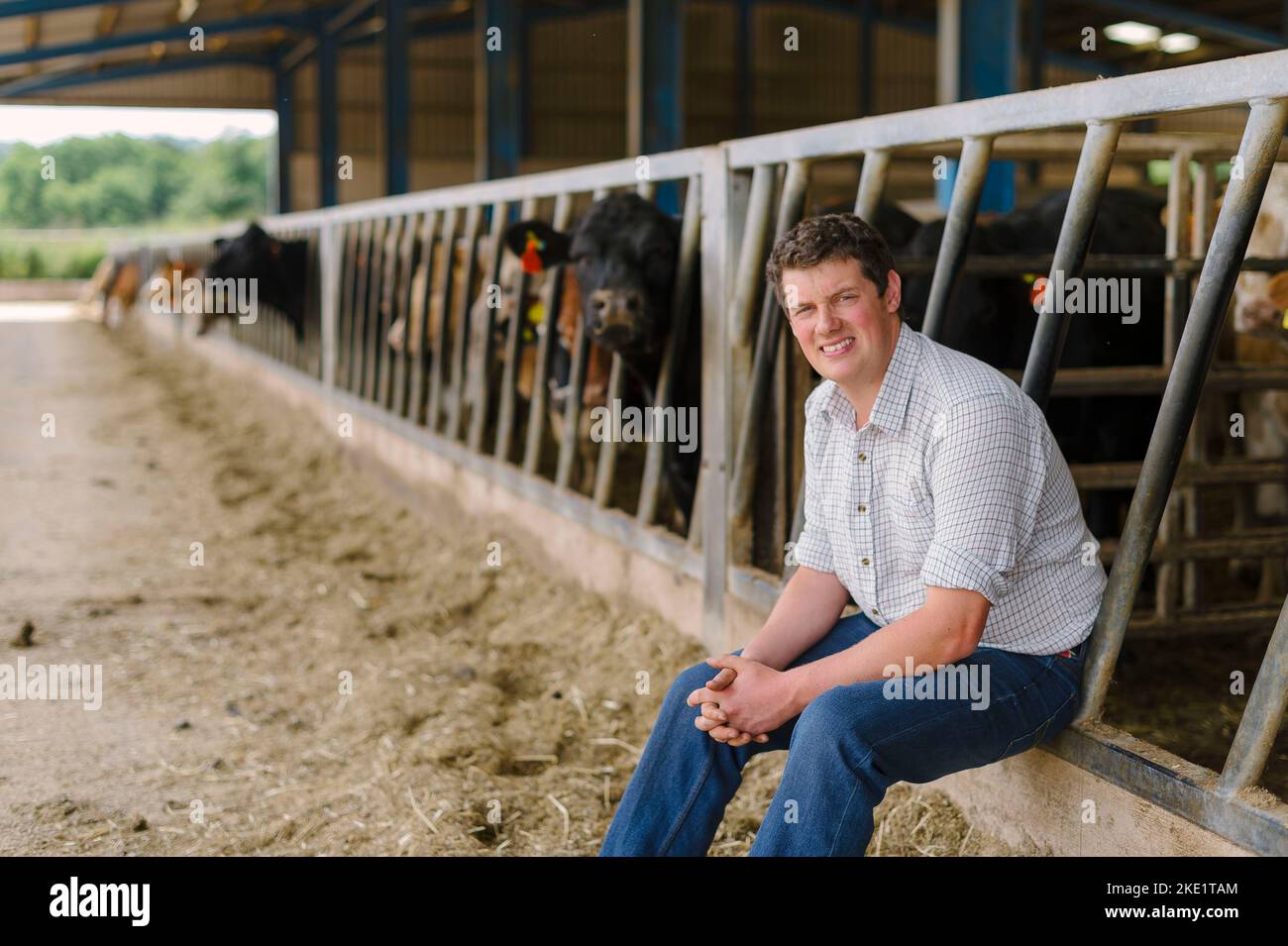 Picture By Jim Wileman - Farm Manager Tom Chanter, pictured in Woodbury ...