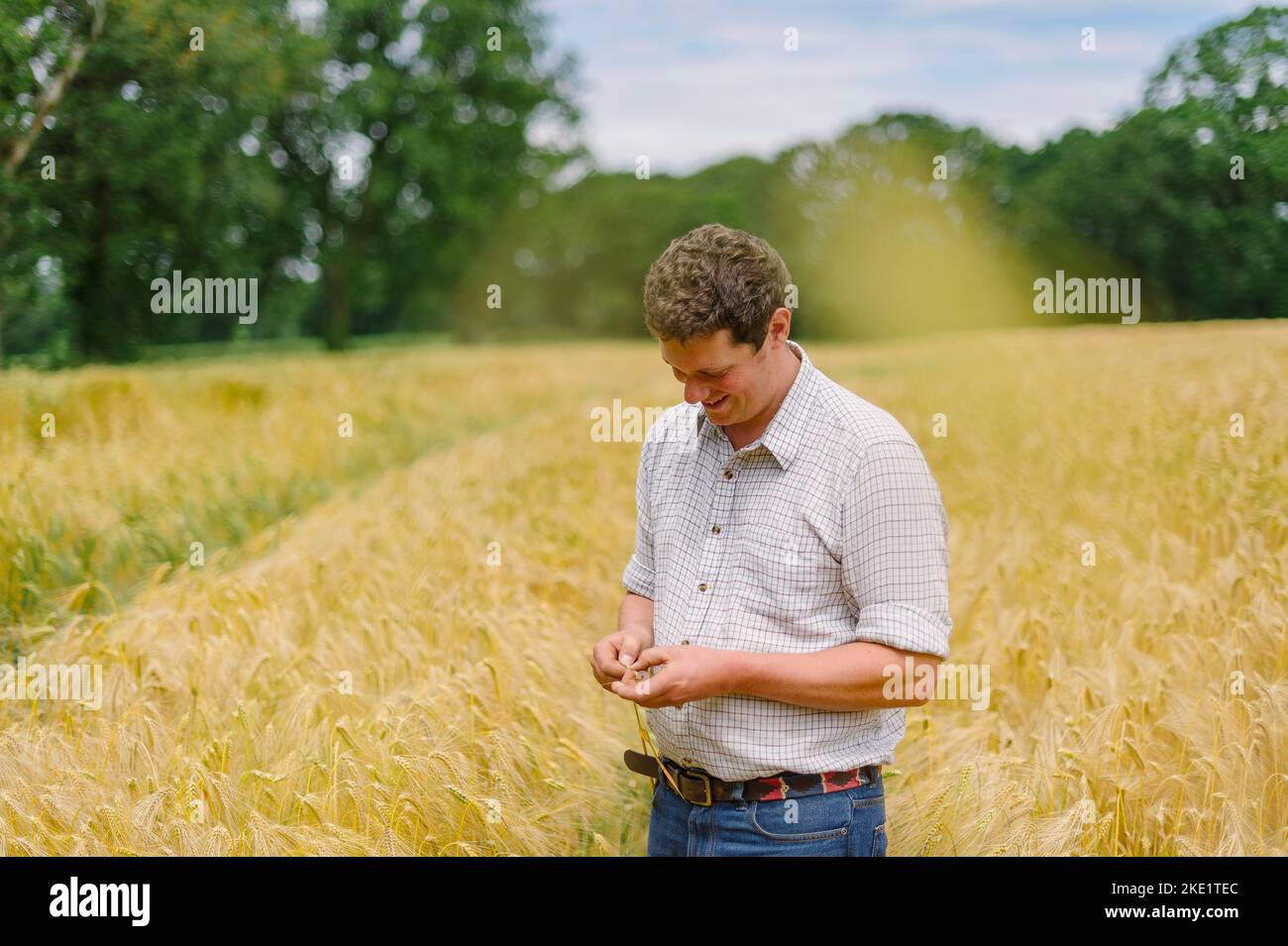 Picture By Jim Wileman - Farm Manager Tom Chanter, pictured in Woodbury ...