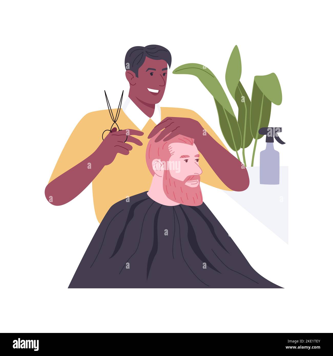 Haircut isolated cartoon vector illustrations Stock Vector Image & Art ...