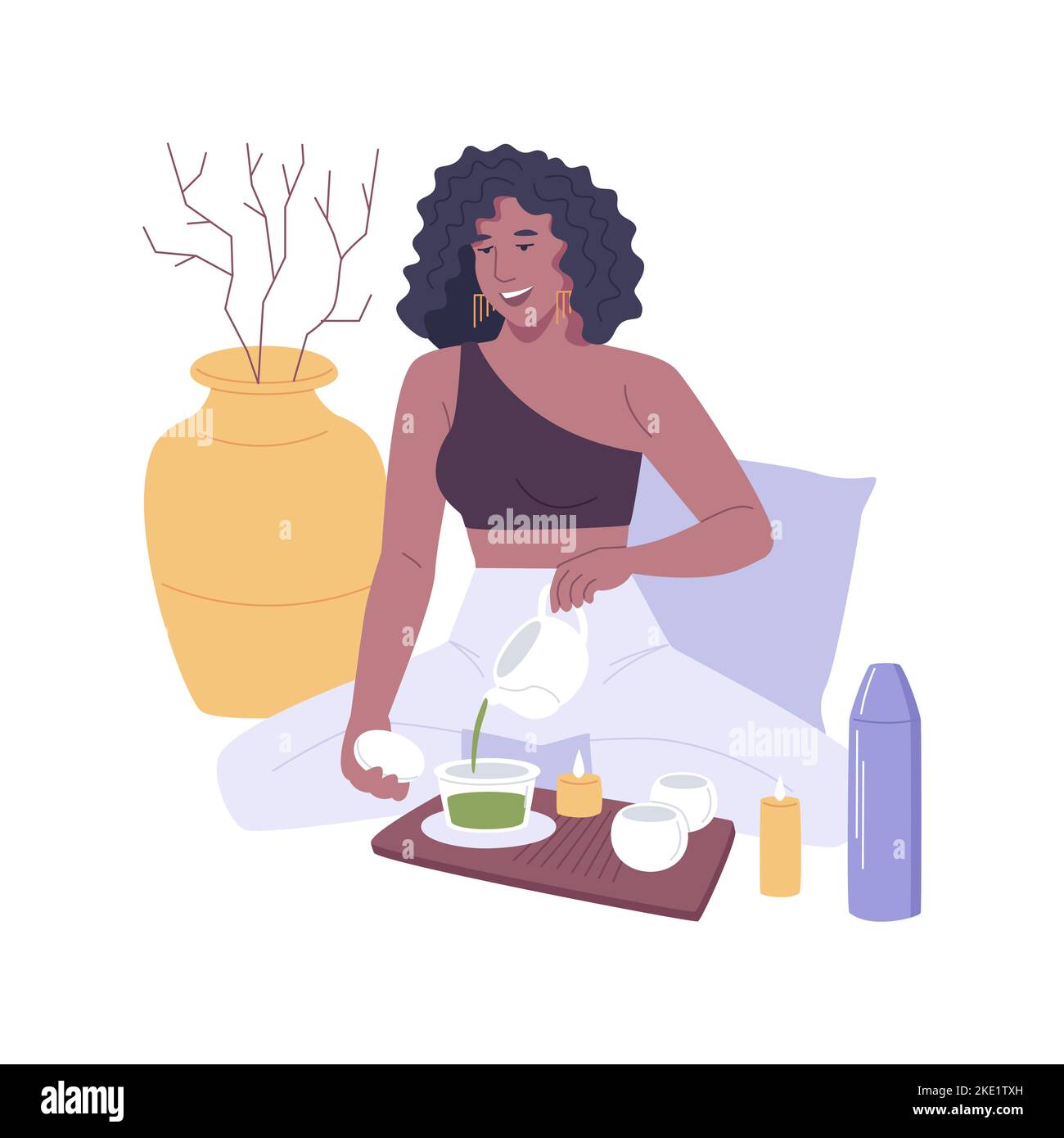 Tea ceremony isolated cartoon vector illustrations Stock Vector Image ...