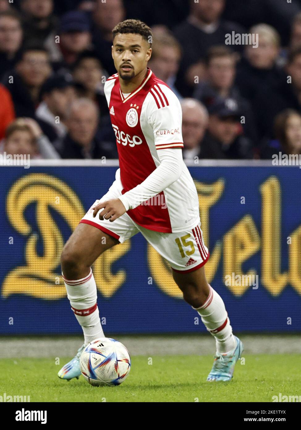 AMSTERDAM - Devyne Rensch of Ajax during the Dutch Eredivisie match ...