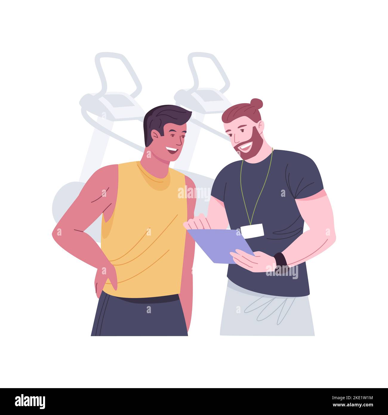 Personal instructor isolated cartoon vector illustrations Stock Vector ...