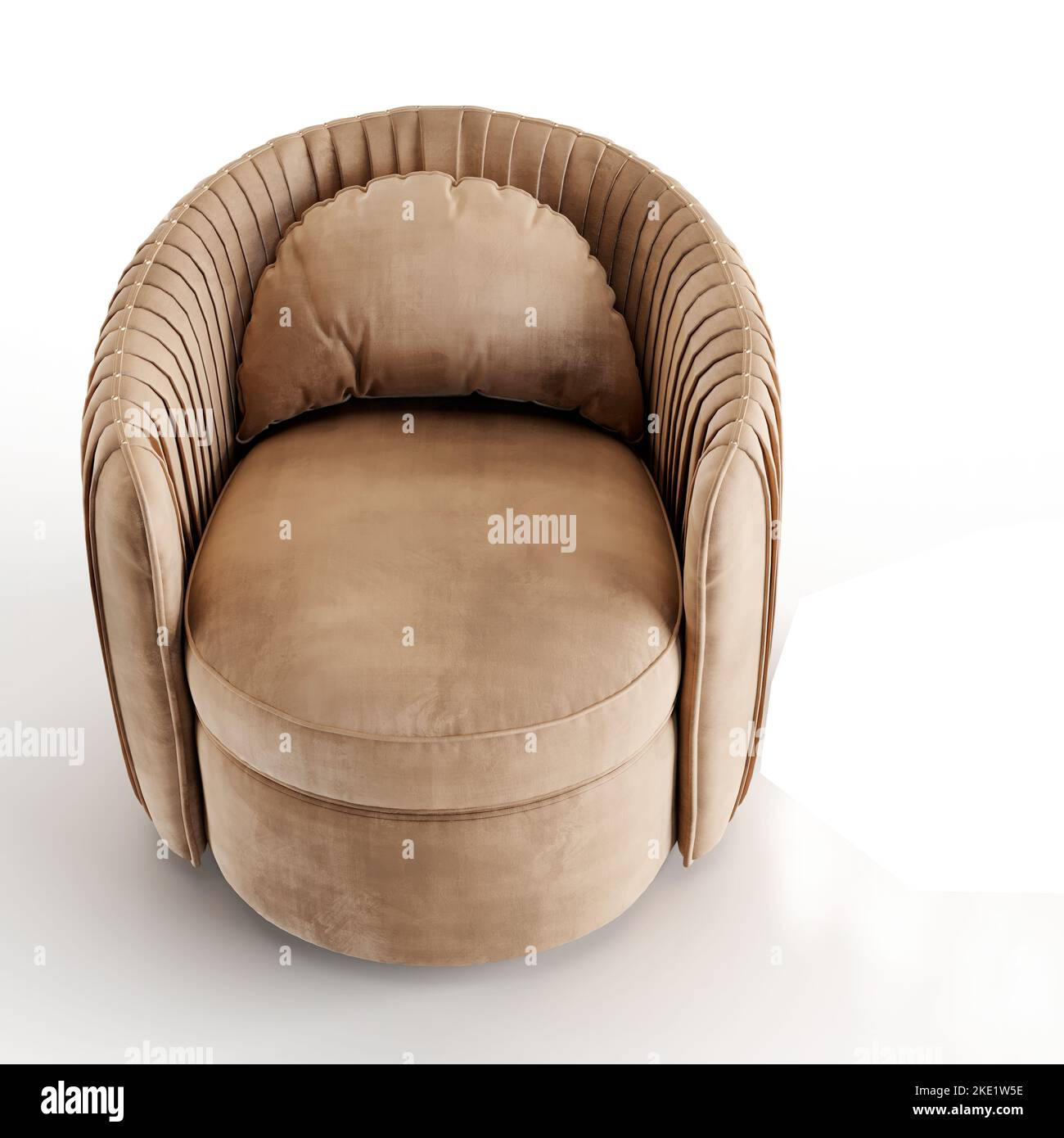 A 3d illustration of a single soft sofa isolated on the white ...