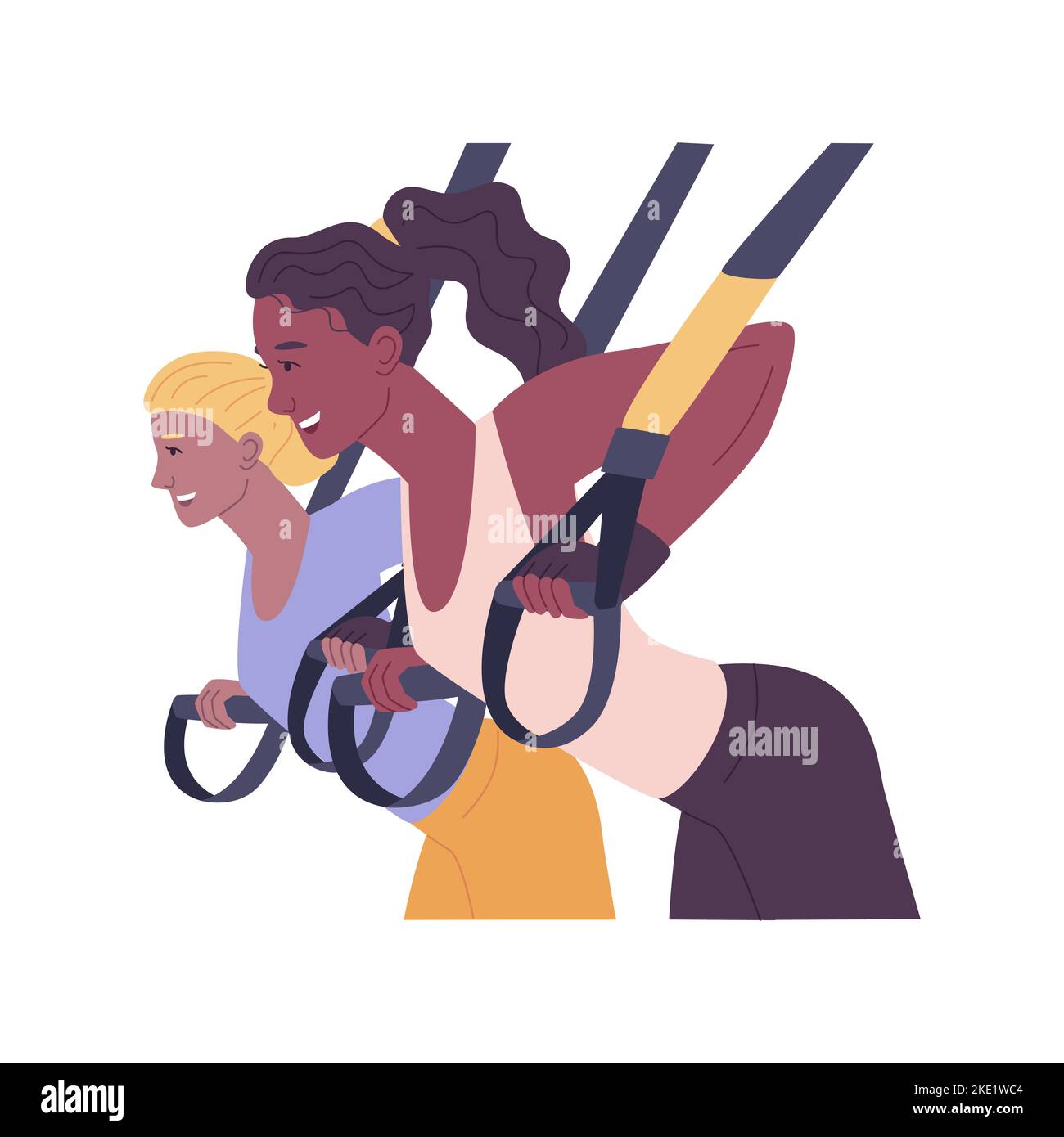 Suspension training isolated cartoon vector illustrations Stock Vector Image & Art - Alamy