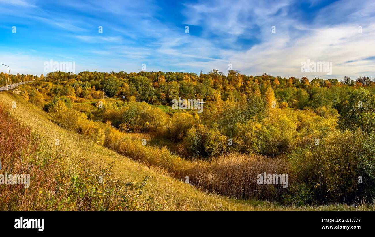 Autumn landscape of the Sablinsky Reserve in the Leningrad Region Stock ...