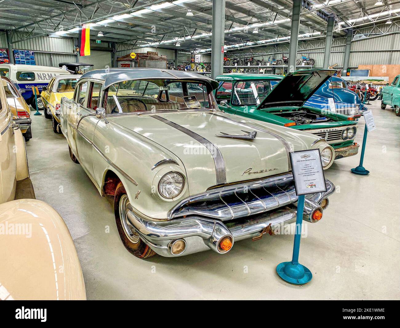 A 1956 Strato Streak Pontiac classic car displayed at the National ...