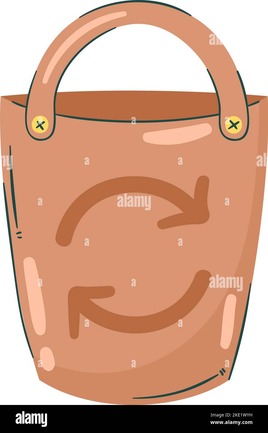 recycle arrows in ecology bag icon Stock Vector Image & Art - Alamy