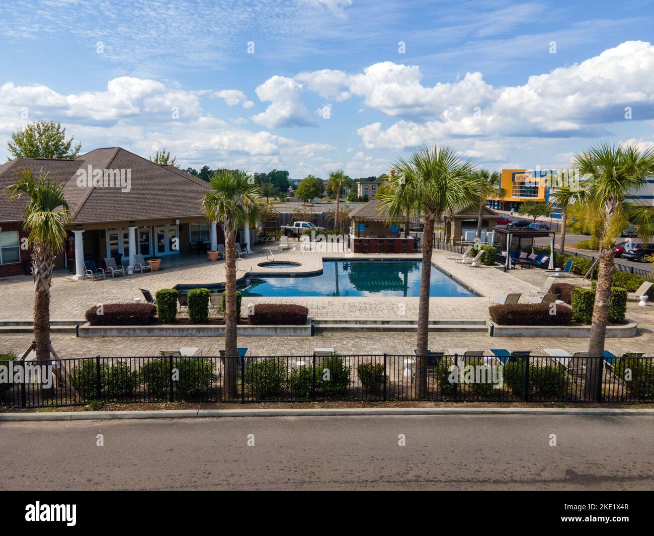 A residential house with a big pool in the city of Hattiesburg ...