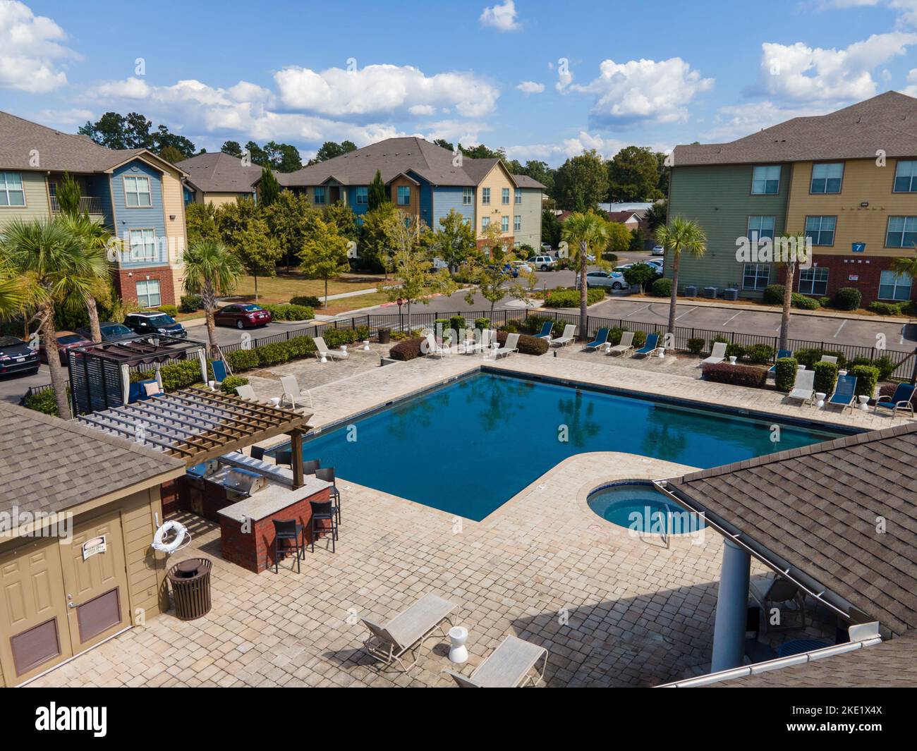 A residential house with a big pool in the city of Hattiesburg ...