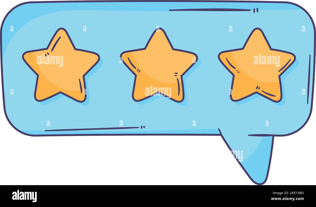 speech bubble with stars icon Stock Vector Image & Art - Alamy