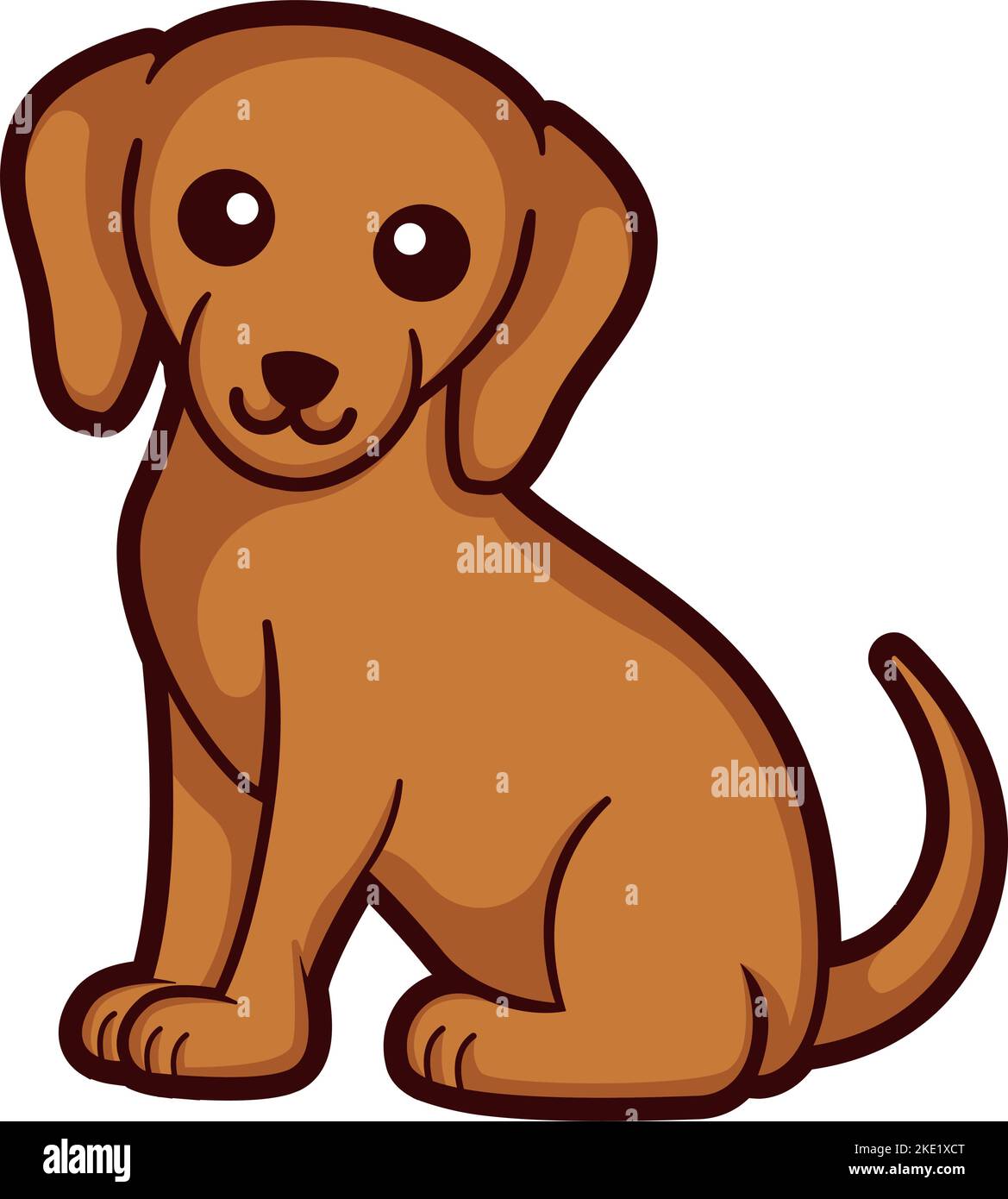 Cute Smiling Dog Cartoon