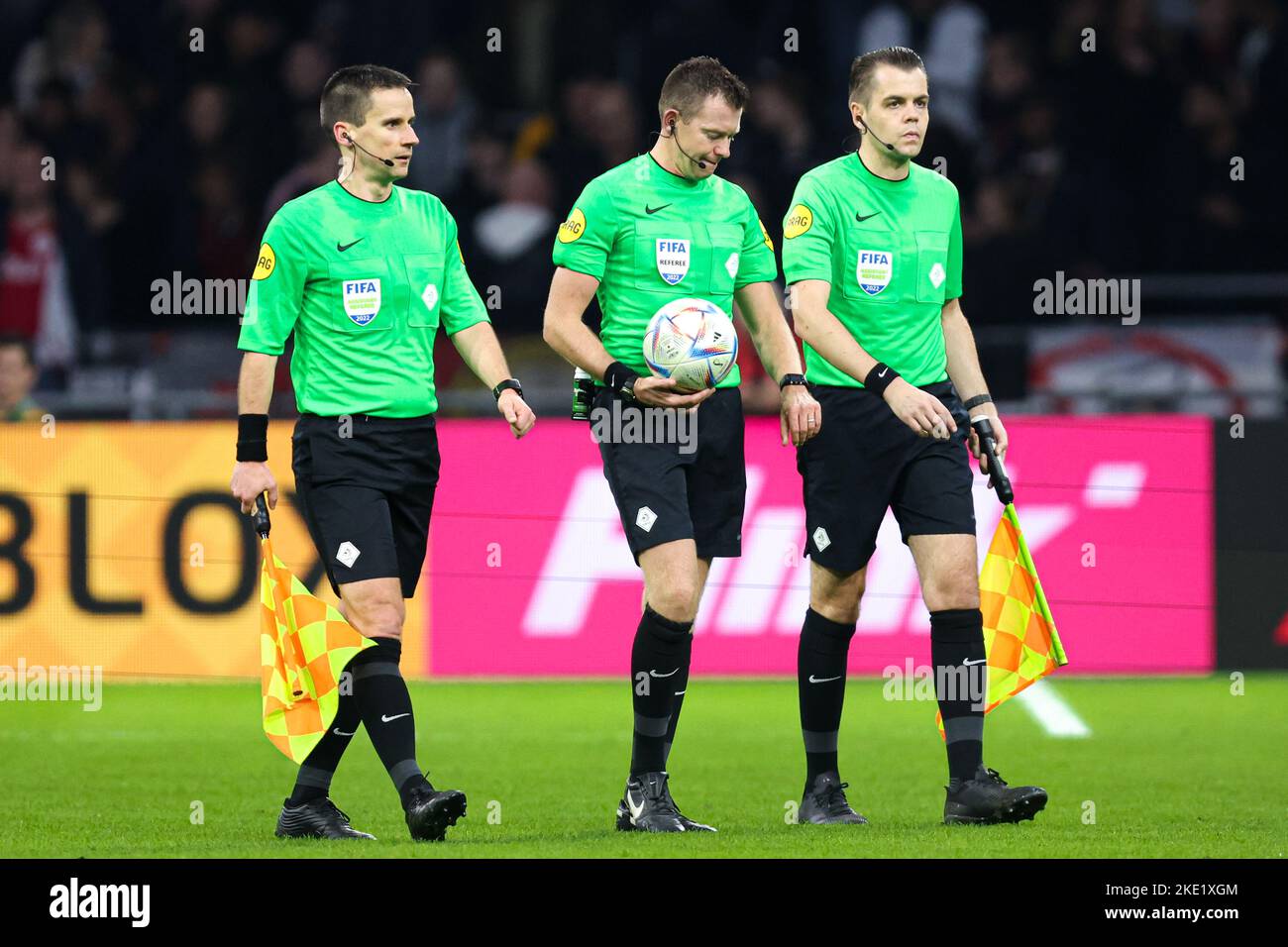 AMSTERDAM, NETHERLANDS - NOVEMBER 9: assistant referee Rens Bluemink ...