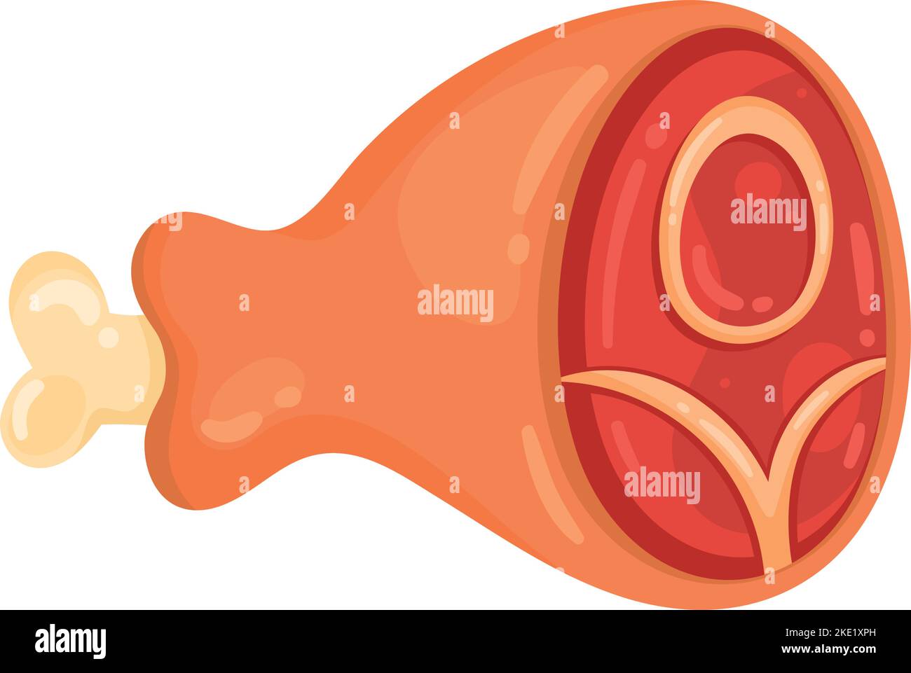 pork leg food nutritive icon Stock Vector Image & Art - Alamy