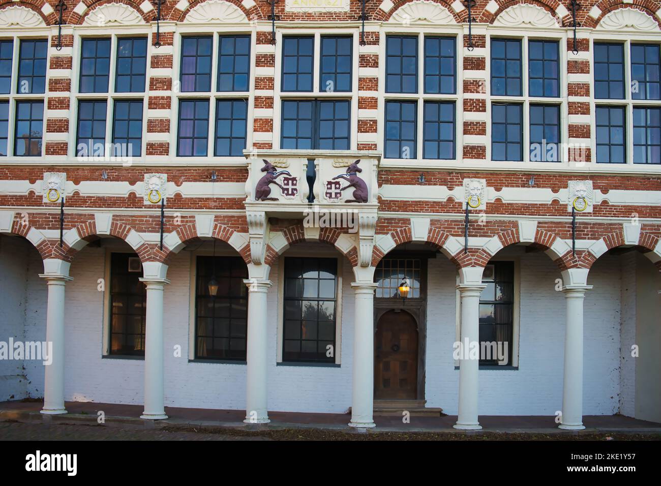 The town hall (1621) of Vollenhove, province of Overijssel, the ...