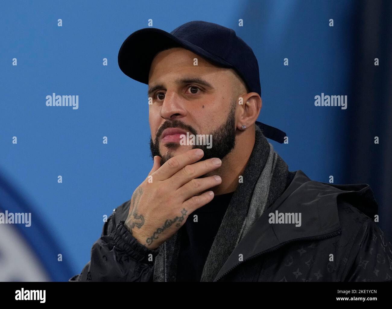 Manchester, England, 9th November 2022. Injured Kyle Walker of ...