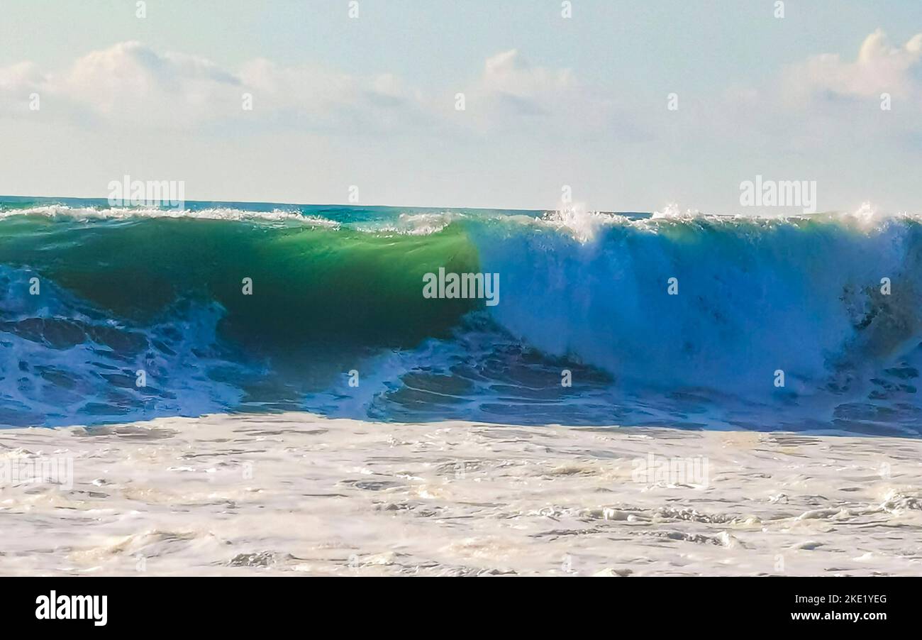 Extremely huge big surfer waves on the beach in Zicatela Puerto ...