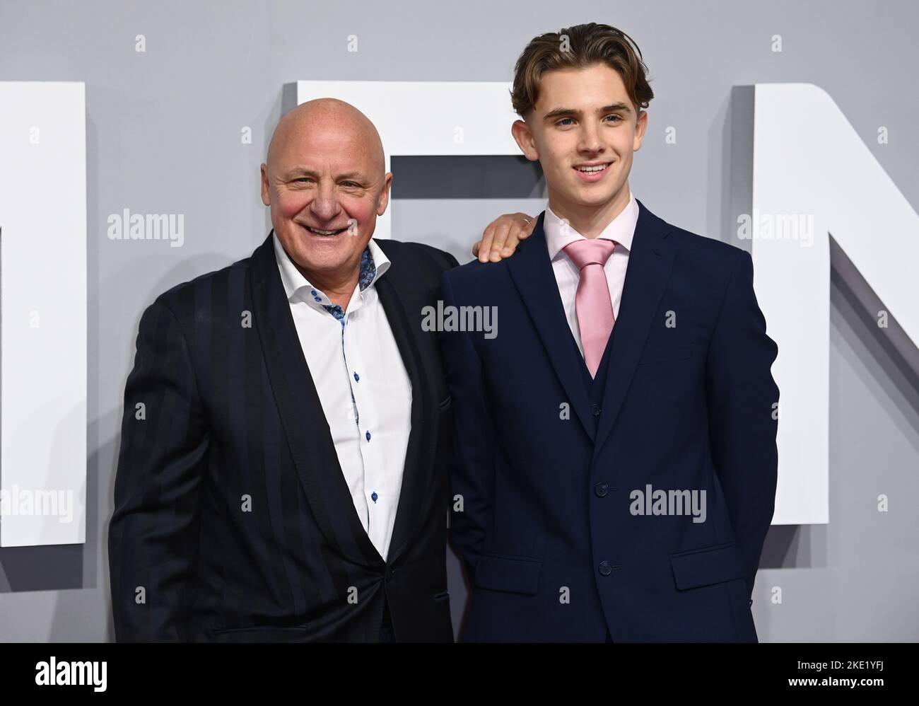 November 9th, 2022, London, UK. Aldo Zilli and Son arriving at The Menu ...