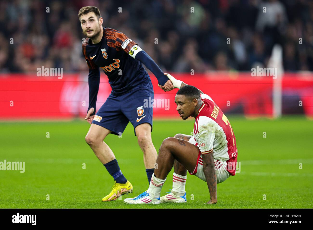 AMSTERDAM, NETHERLANDS - NOVEMBER 9: Matus Bero of Vitesse, Steven ...