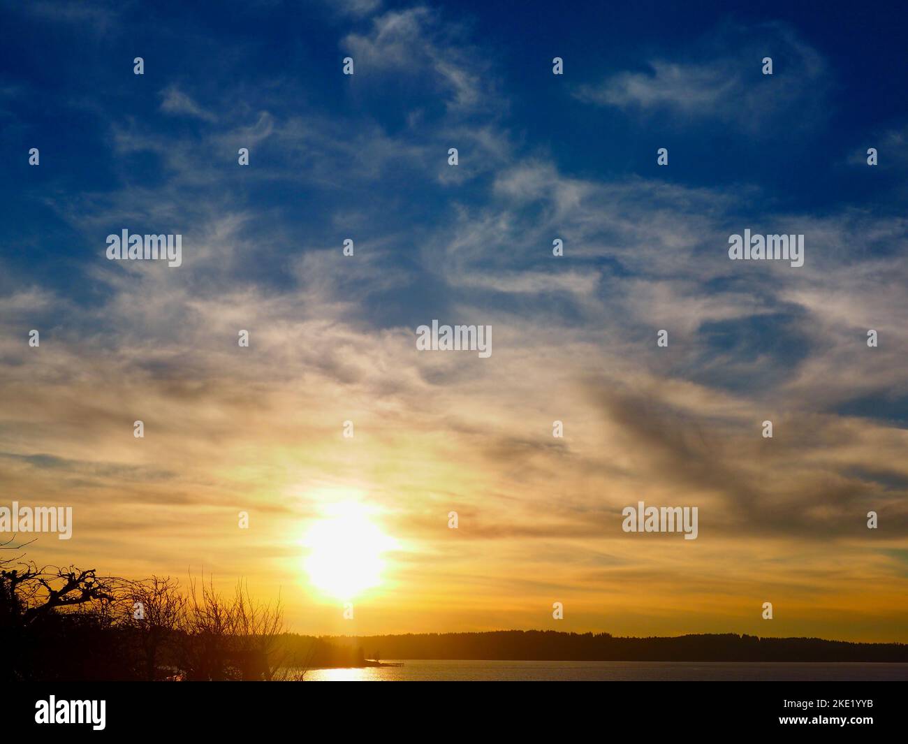 Sunset at Steilacoom Stock Photo - Alamy