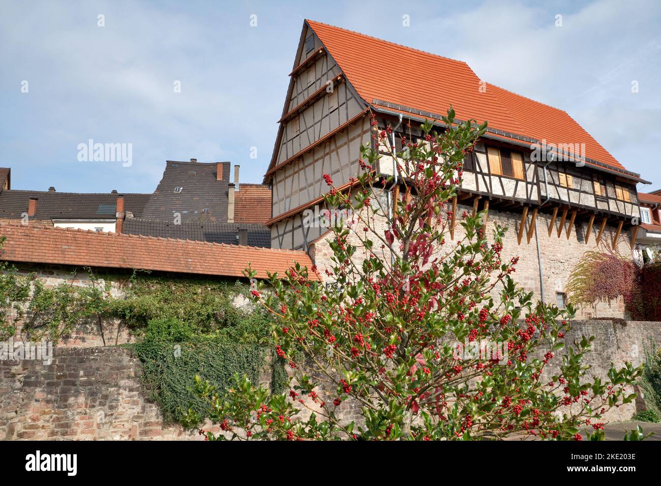 Gernsbach, Germany: historical medieval house at the city wall (ten ...