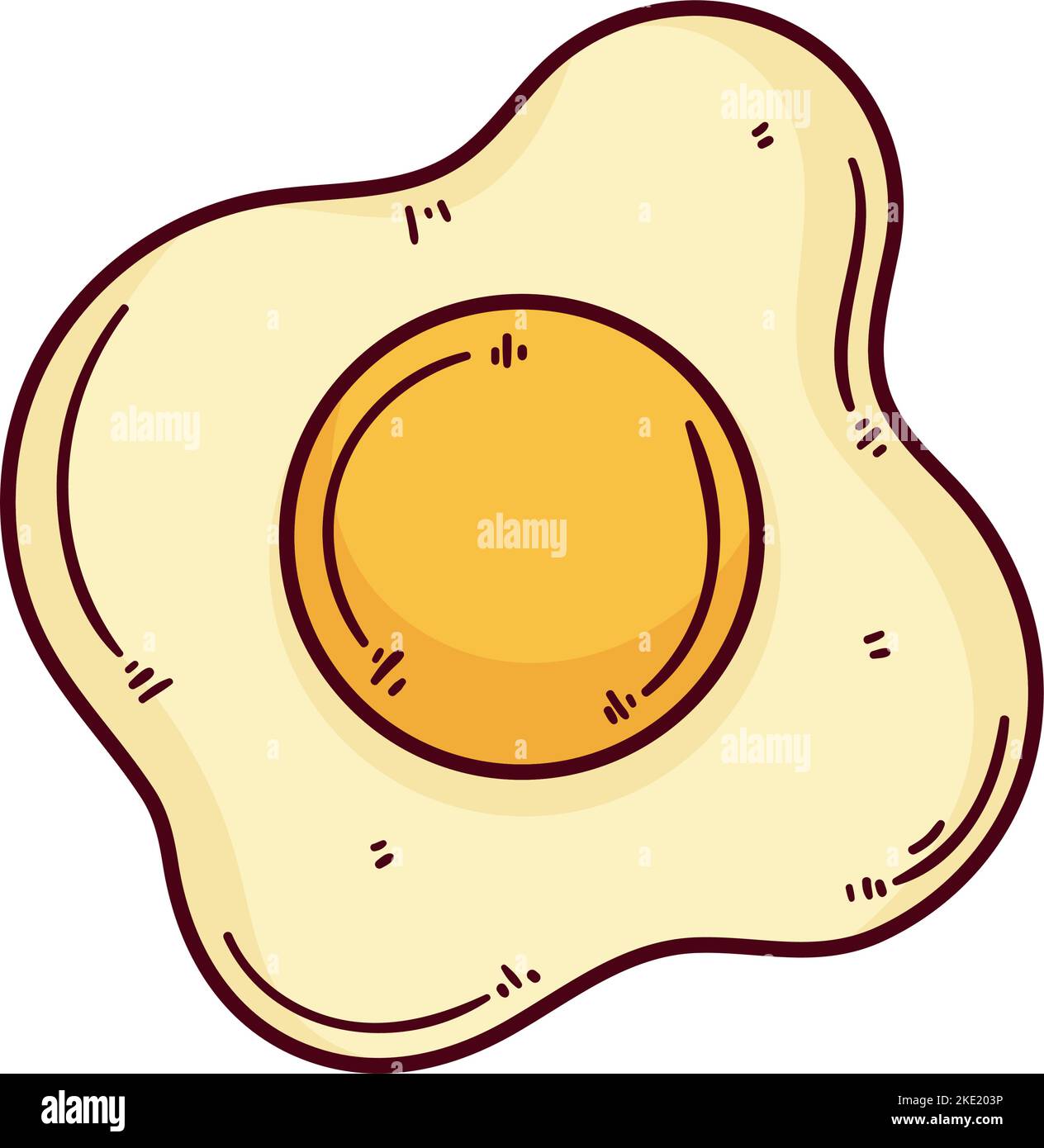Fried egg food minimalist Stock Vector Images - Alamy