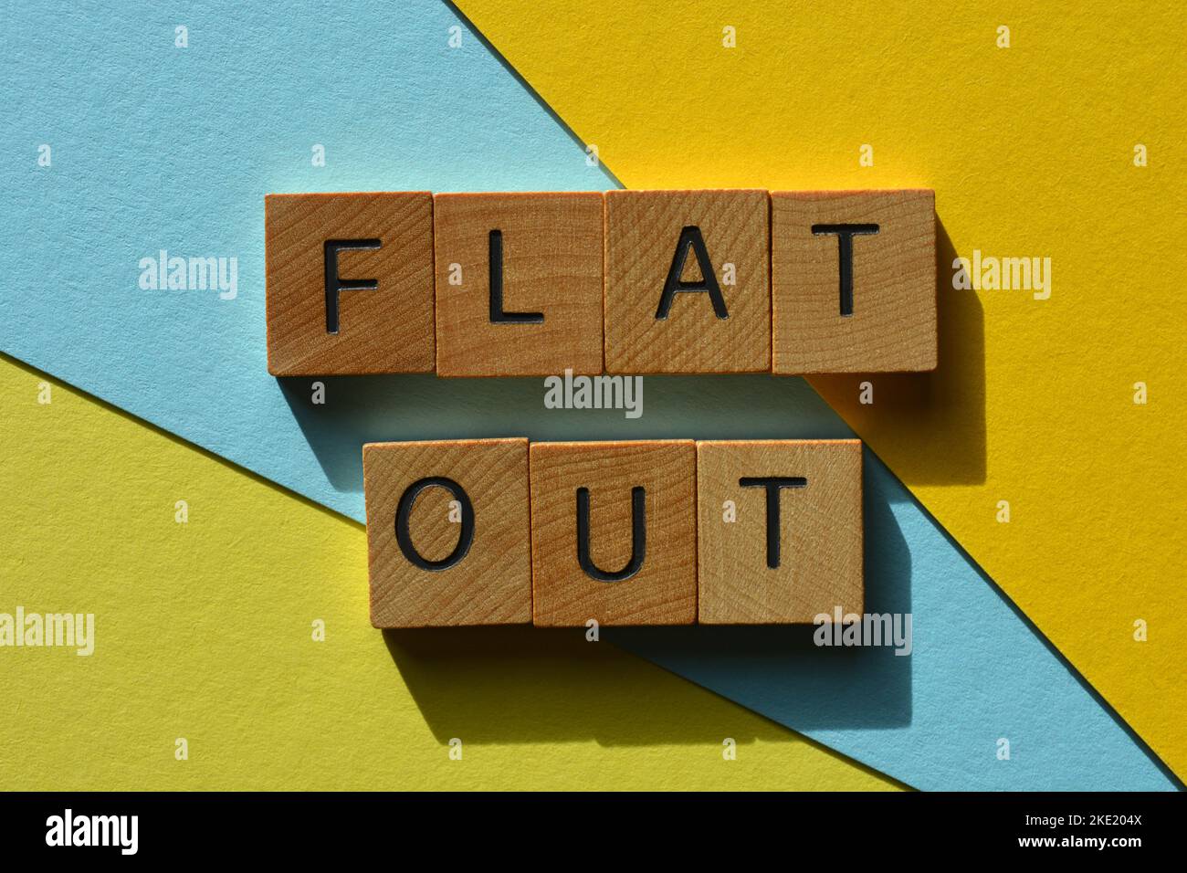 Flat Out, Australian slang words for Extremely Busy in wooden alphabet ...