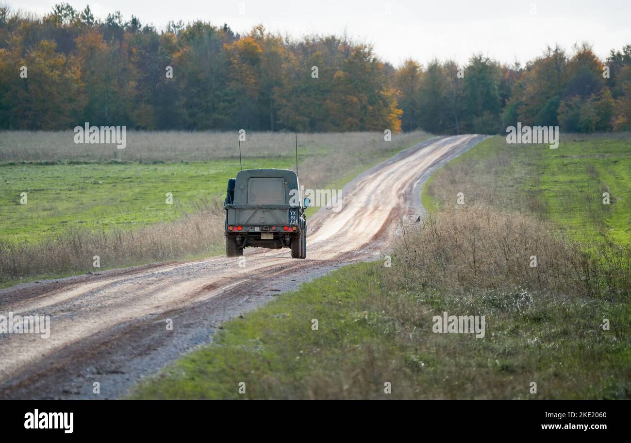 British army Land Rover Defender Wolf 4x4 medium utility vehicle ...