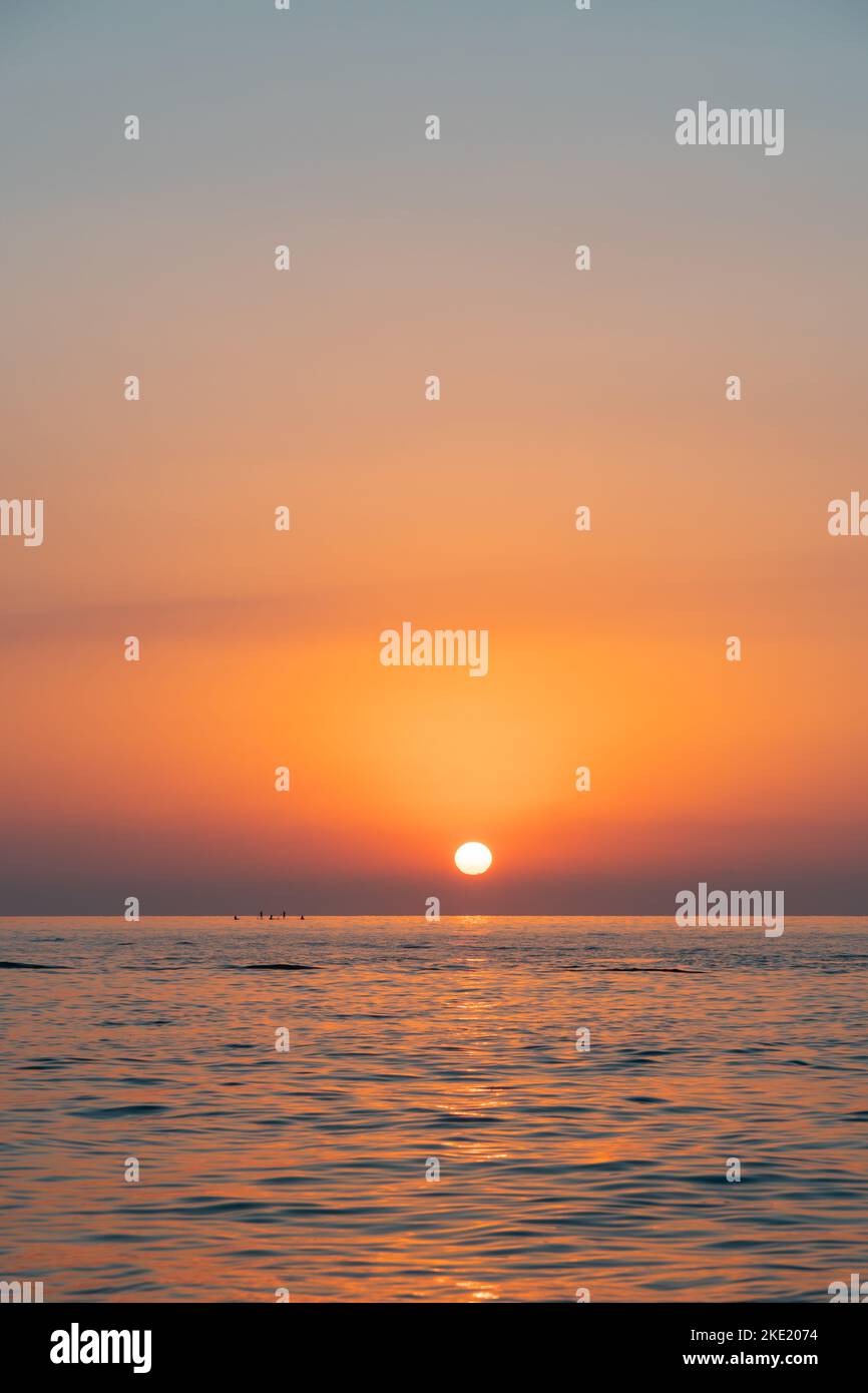 Purple sunset over the Black Sea, Batumi beach. Georgia Stock Photo - Alamy