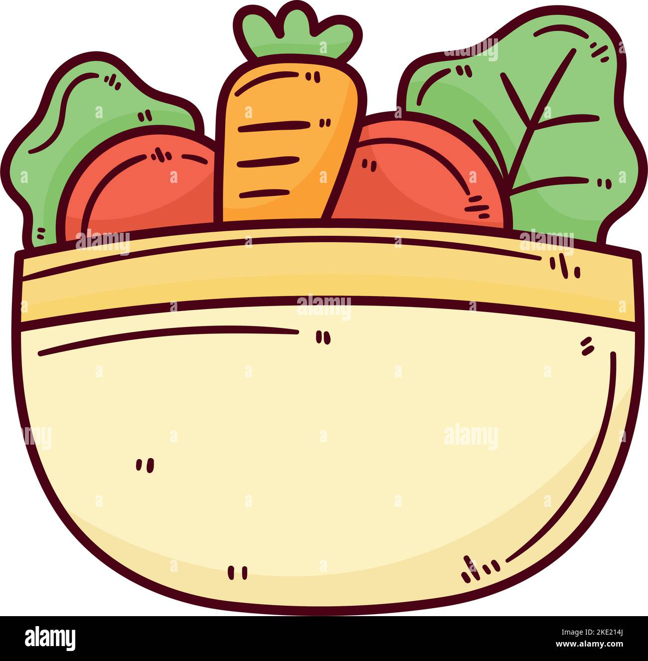 bowl with vegetables healthy food Stock Vector Image & Art - Alamy