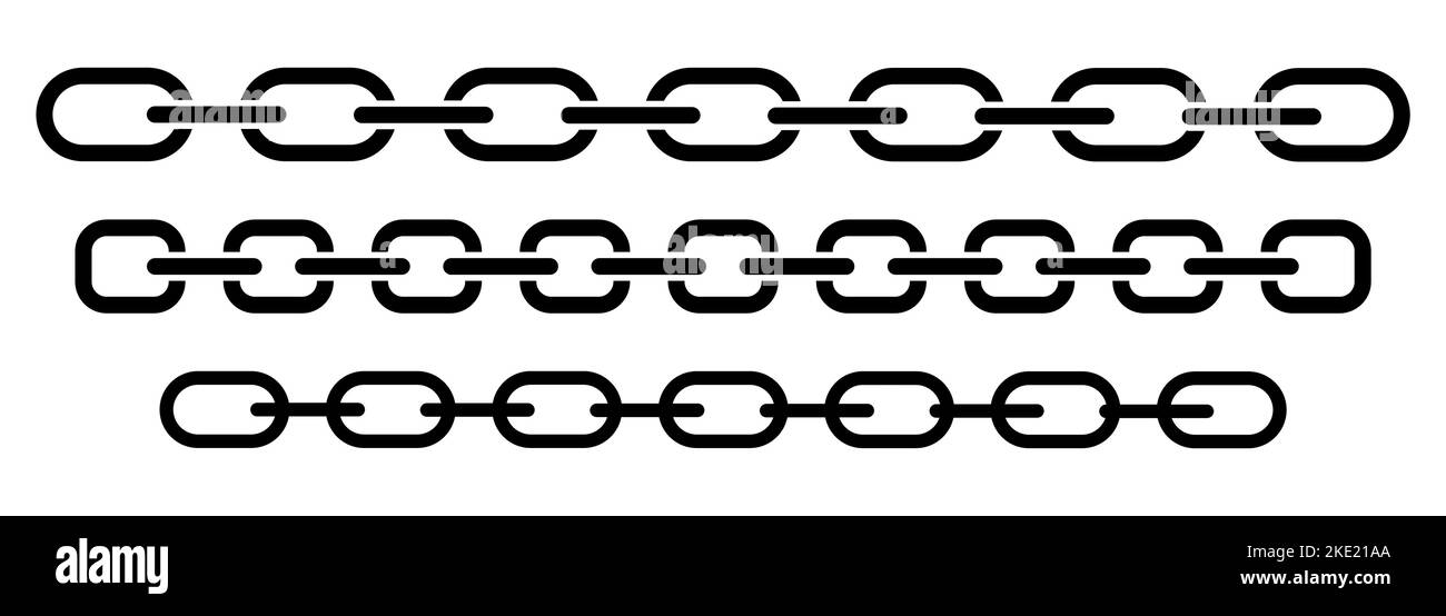 Chain icon set. Vector illustration isolated on white background Stock ...