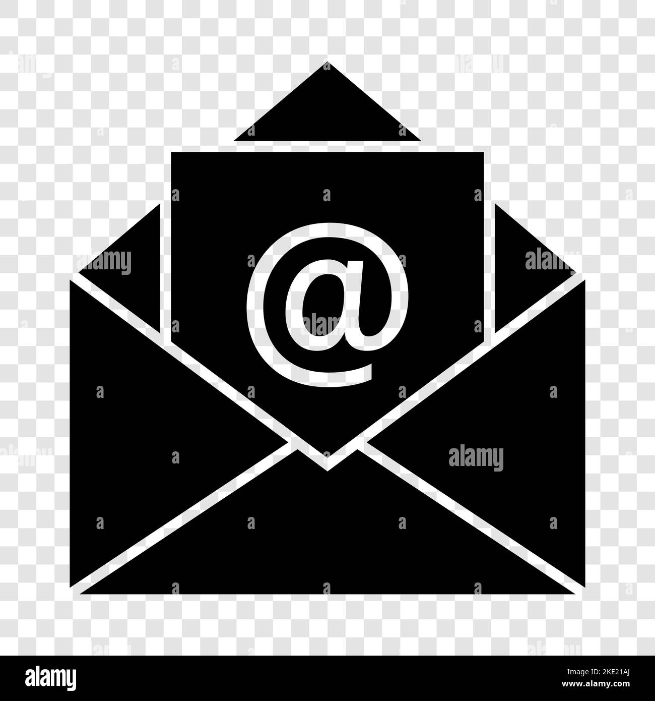 Envelope email. Vector illustration isolated on transparent background ...
